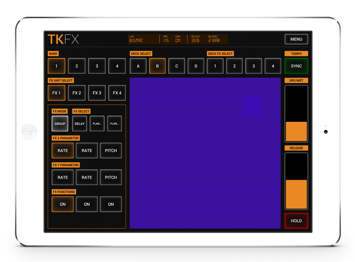 TKFX Traktor Controller – mit dem Tablet Effekte steuern