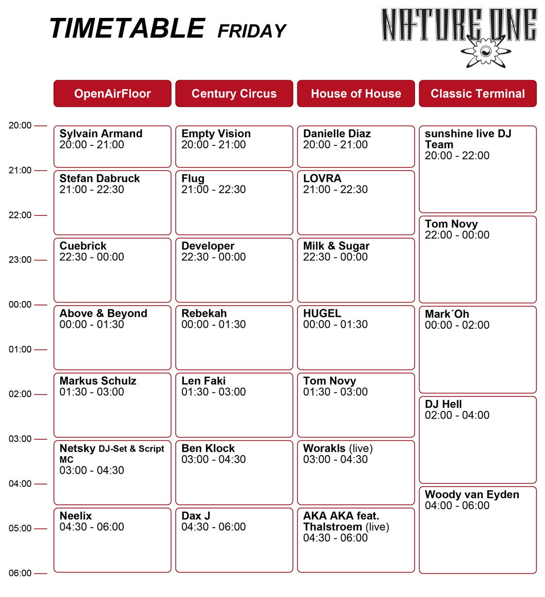 Nature One 2017 – hier ist der Timetable