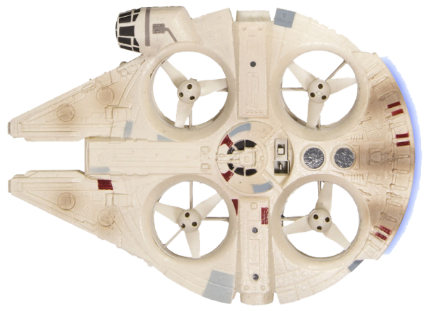 May the drone be with you: Millennium Falke & X-Wing heben ab