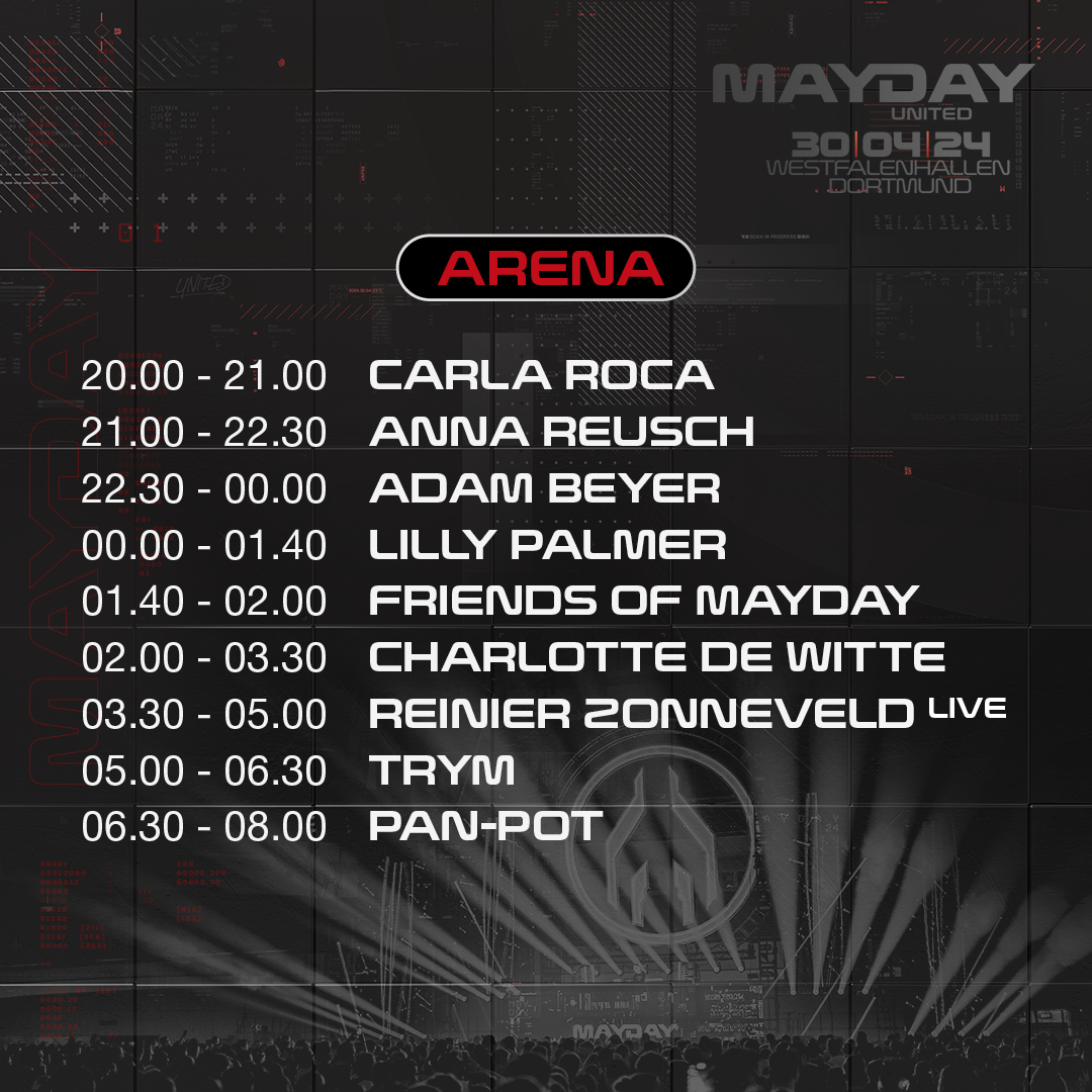MAYDAY 2024 – Timetable und finale Infos